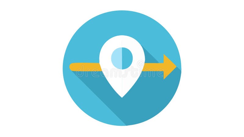 Destination Pin Icon Vector Illustration in Flat Style Map Marker ...