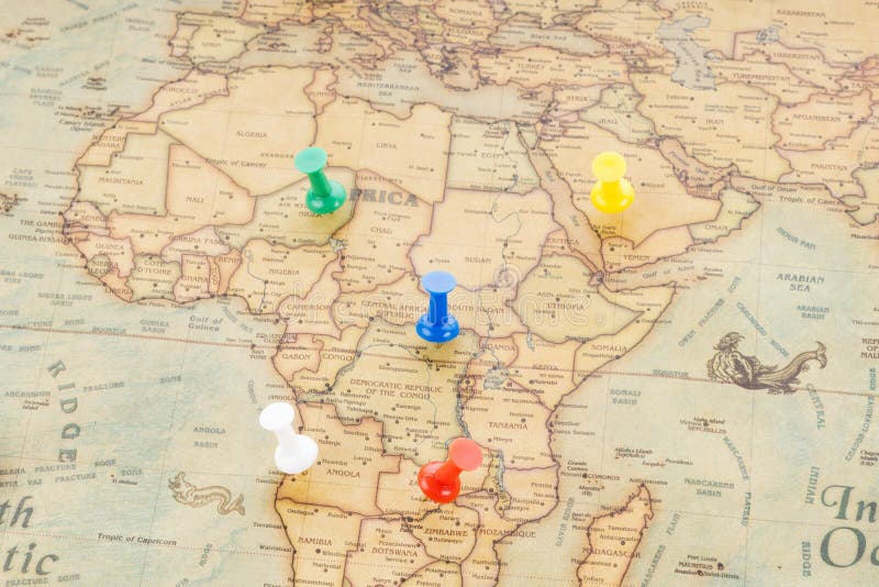 Destination and Pin on the Map Stock Photo - Image of position, guide ...