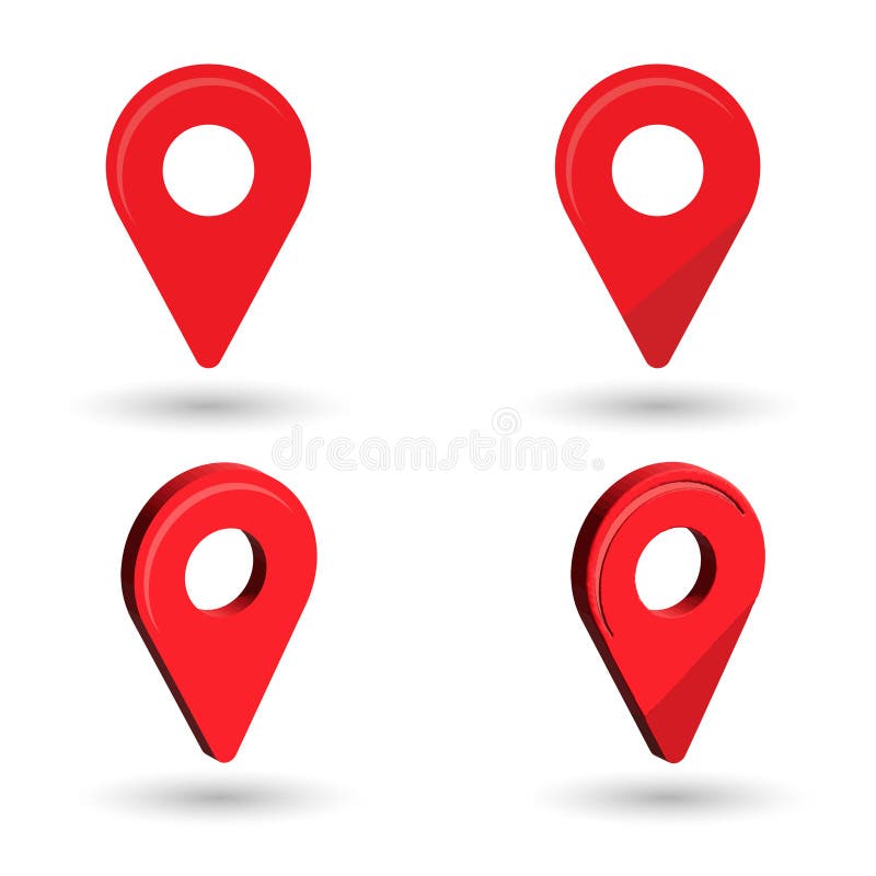 Destination Target Pointer Vector Illustration. Position Route Path ...