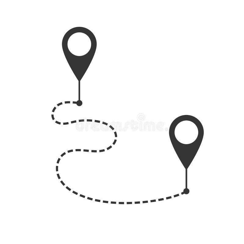 Destination Track Point Icon Vector Isolated 6 Stock Vector ...