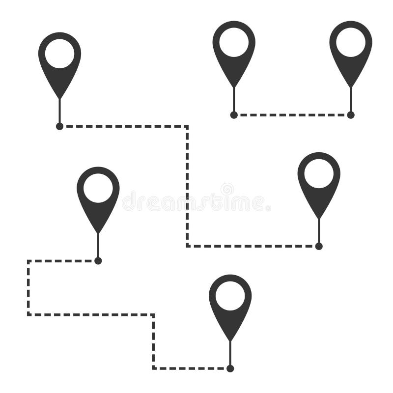 Destination Track Point Icon - Vector Stock Illustration - Illustration ...