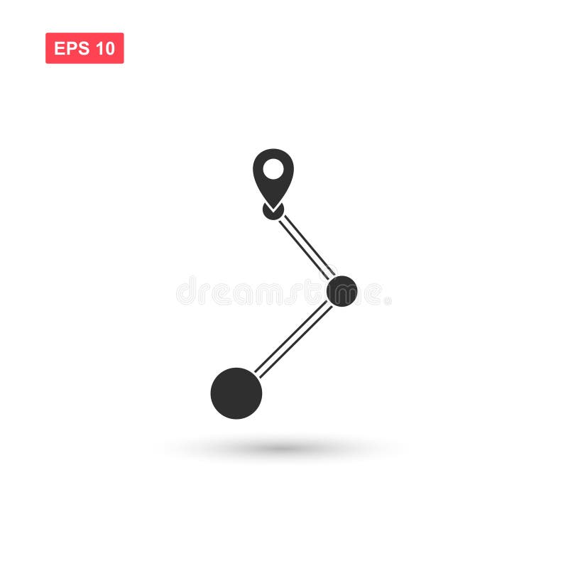 Destination Track Point Icon Vector Isolated Stock Vector ...