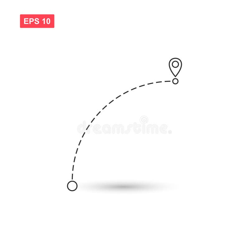 Destination Track Point Icon Vector Isolated 6 Stock Vector ...