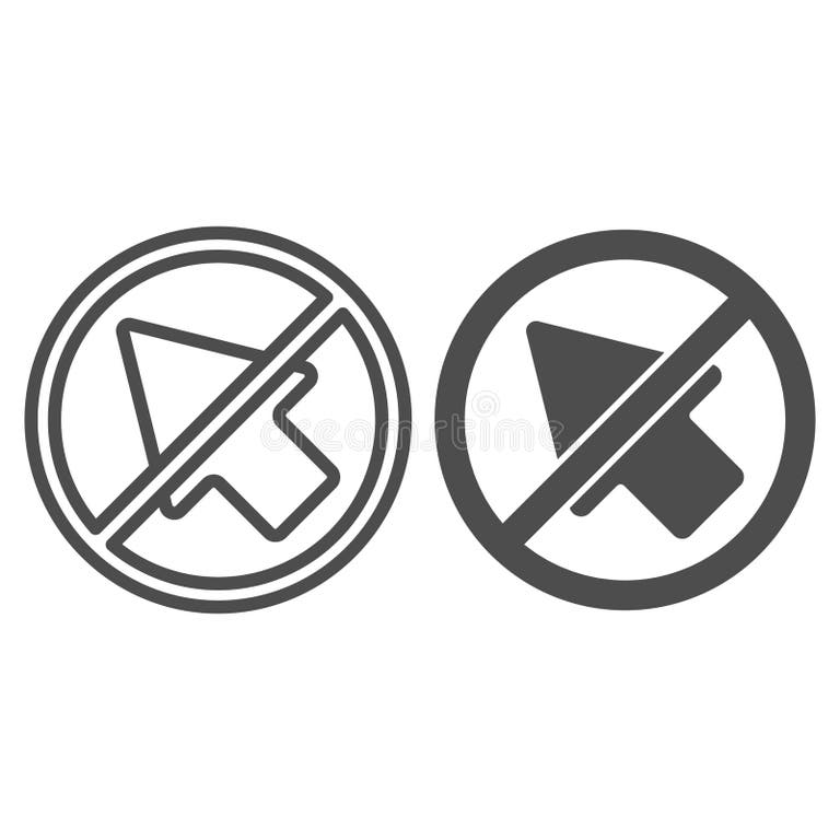 Destination Up Arrow Ban Line and Solid Icon, Prohibited Elements ...