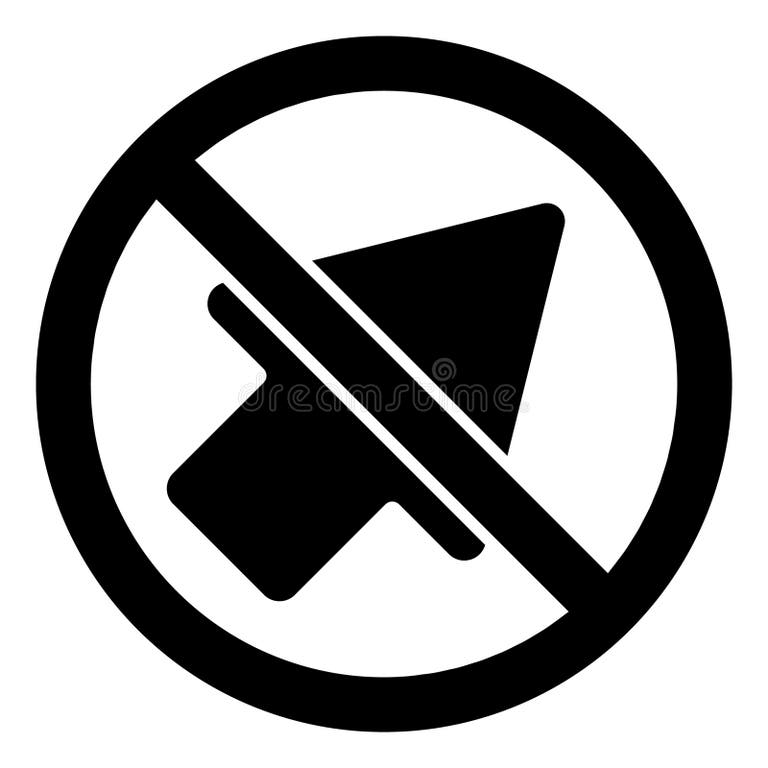 Destination Up Arrow Ban Solid Icon, Prohibited Elements Concept. Vector Graphics Stock ...