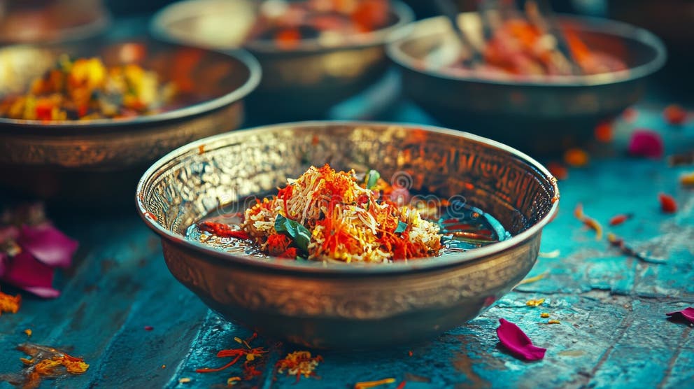 For a Destination Wedding Buffet, an Elaborate Royal Dining Setup is ...