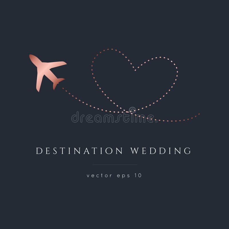 Destination Wedding Vector stock illustration. Illustration of place ...