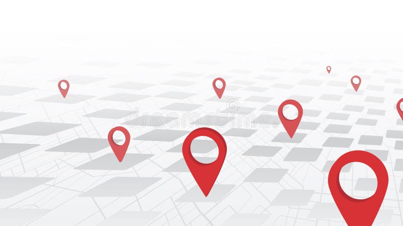 Destinations. Perspective Gps Tracking Map Stock Vector - Illustration ...