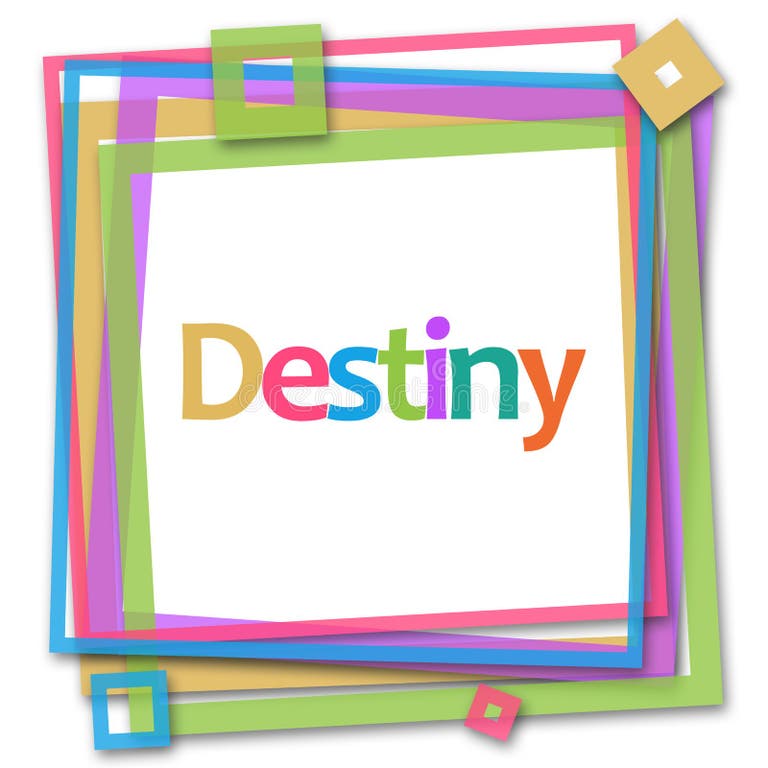 Destiny Colorful Frame ilustração stock. Ilustração de vida - 109602216
