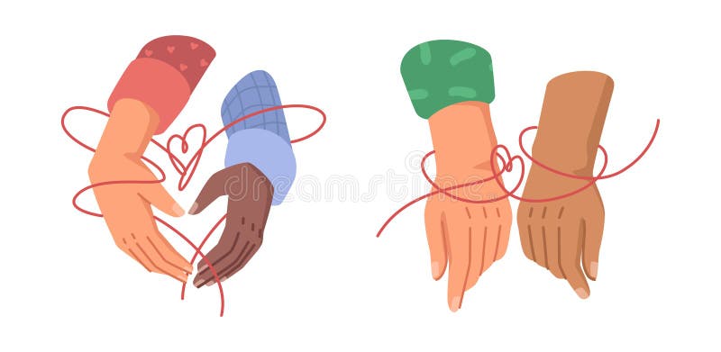 Destiny for Man and Woman Holding Hands Stock Vector - Illustration of ...