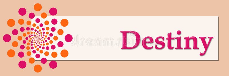 Destiny Pink Orange White Horizontal Stock Illustration - Illustration ...