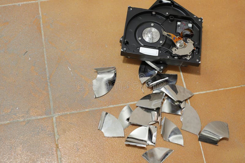 Destroying Computer Hard Drive with Tools Stock Image - Image of ...