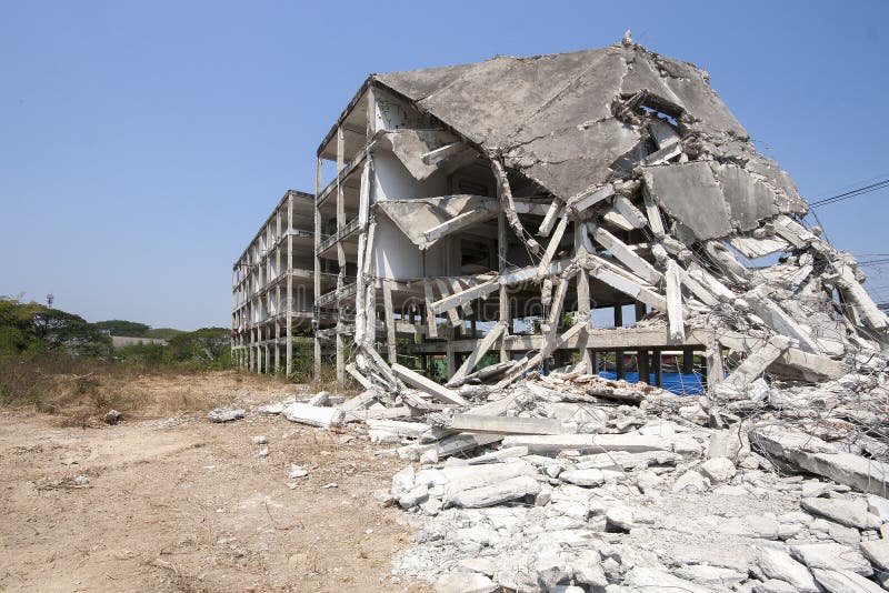 Destroy building stock image. Image of buildings, collapsed - 38429023