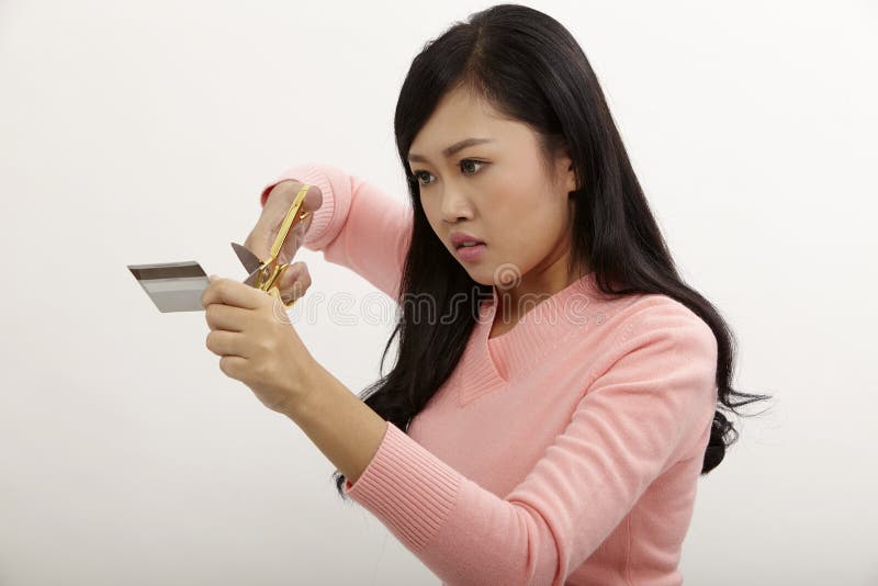 Destroy credit card stock image. Image of holding, eliminate - 105781729