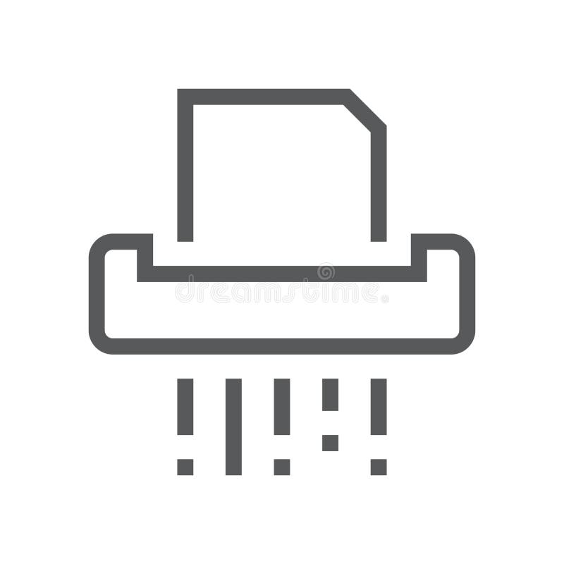 Destroy, Document Line Icon. Simple, Modern Flat Vector Illustration ...