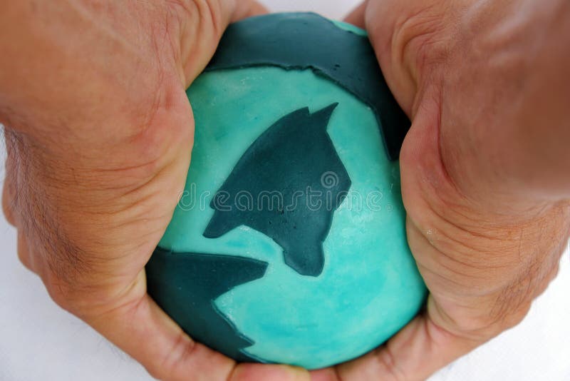 Destroy the Earth by Human Hand Stock Photo - Image of human, hour ...