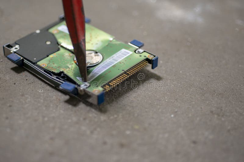 Destroy Hard Drive - Broken Data Stock Photo - Image of crash, computer ...