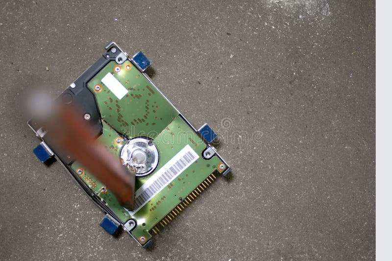 Destroy Hard Drive - Broken Data Stock Image - Image of failure ...