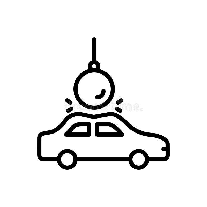 Black Solid Icon for Destroy, Shatter and Crush Stock Vector ...