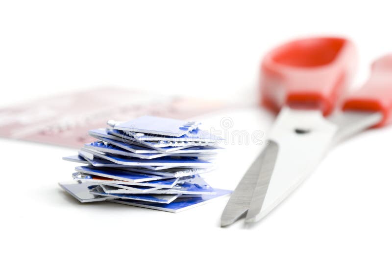 Destroy old credit cards stock photo. Image of destroy - 4735168
