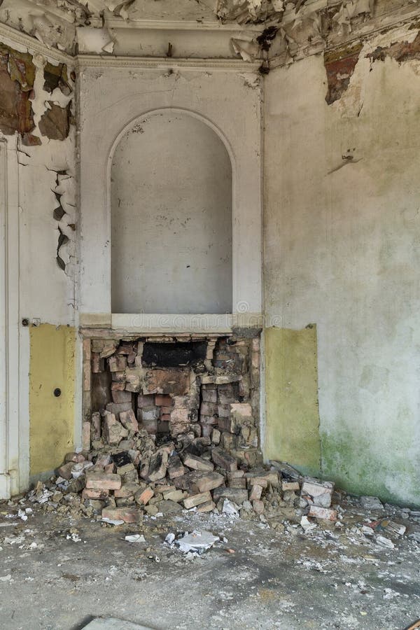 Destroyed, abandoned house stock photo. Image of exploration - 36992166