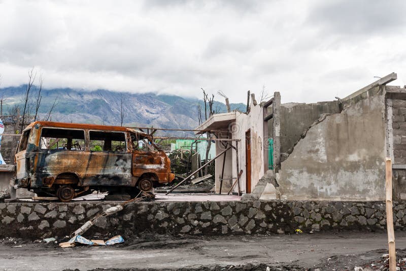 Abandoned House after the Mount Merapi Eruption, Central Java ...