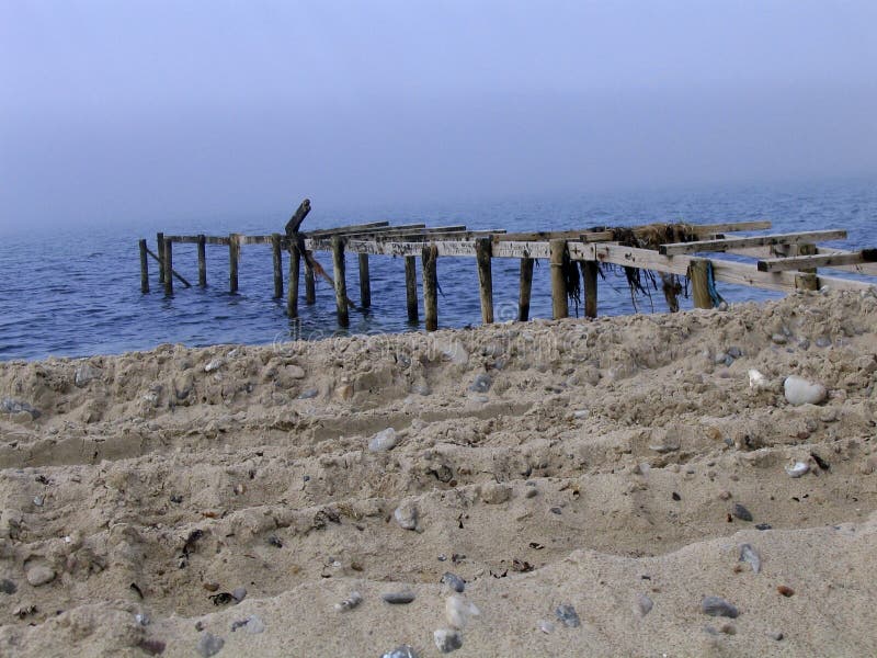 Bathing Jetty and Landing Stage for Boats with Blue Water Stock Photo ...