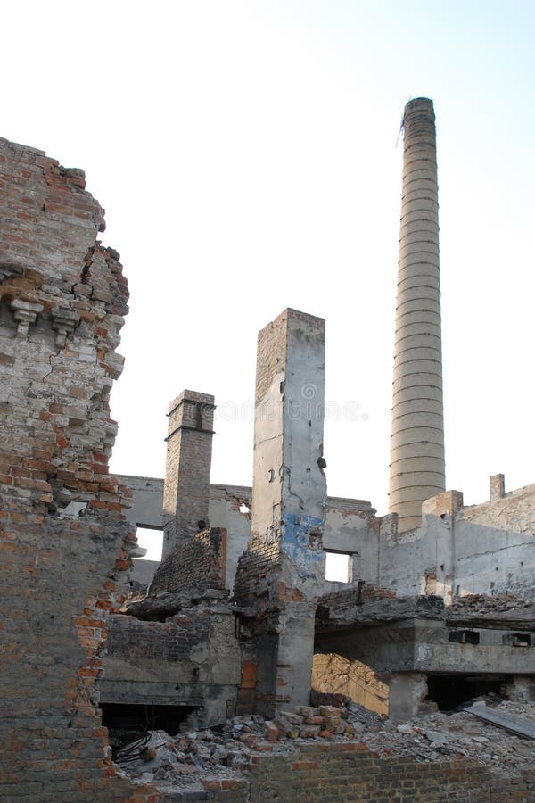 Destroyed brick walls stock image. Image of ruin, wall - 255059935