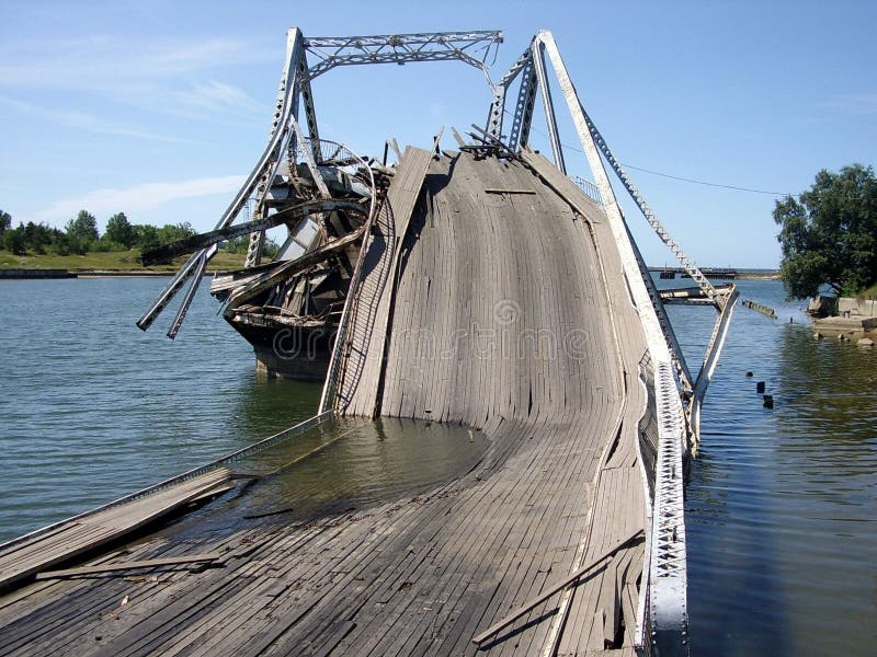Destroyed Bridge Stock Photo - Image: 1228530