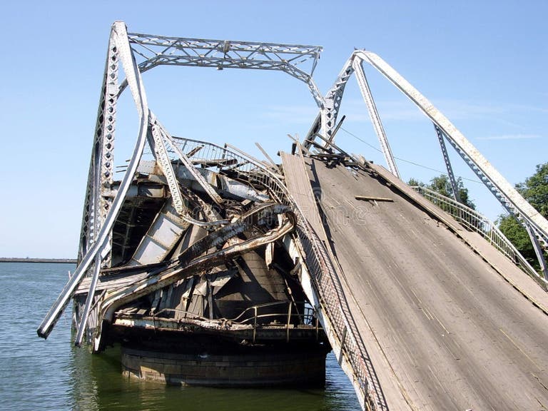 Destroyed bridge-2 stock photo. Image of shipwreck, bridge - 1272520