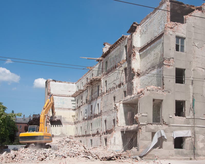 Building demolition stock image. Image of demolition - 18296357