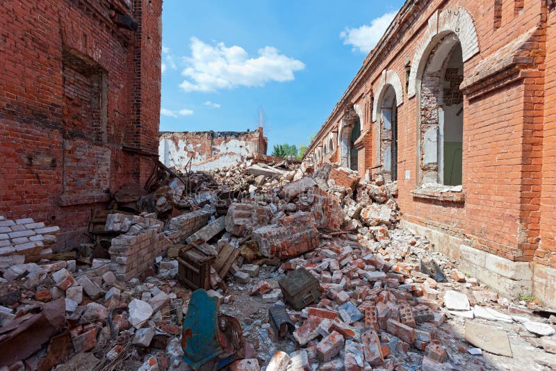 Destroyed building stock image. Image of demolition, destruction - 25198331
