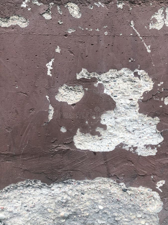 Destroyed Building Brown Painted Wall Architecture Texture Stock Image ...