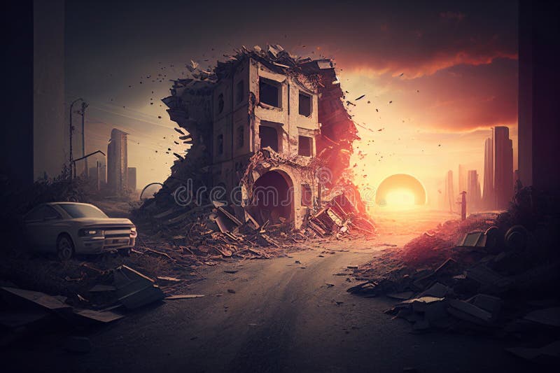 Destroyed Building, Damaged Structure, Consequences of a Disaster ...