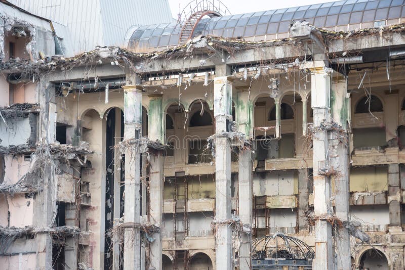 Destroyed Building after Demolition, Man-made Accident. Engineering and ...