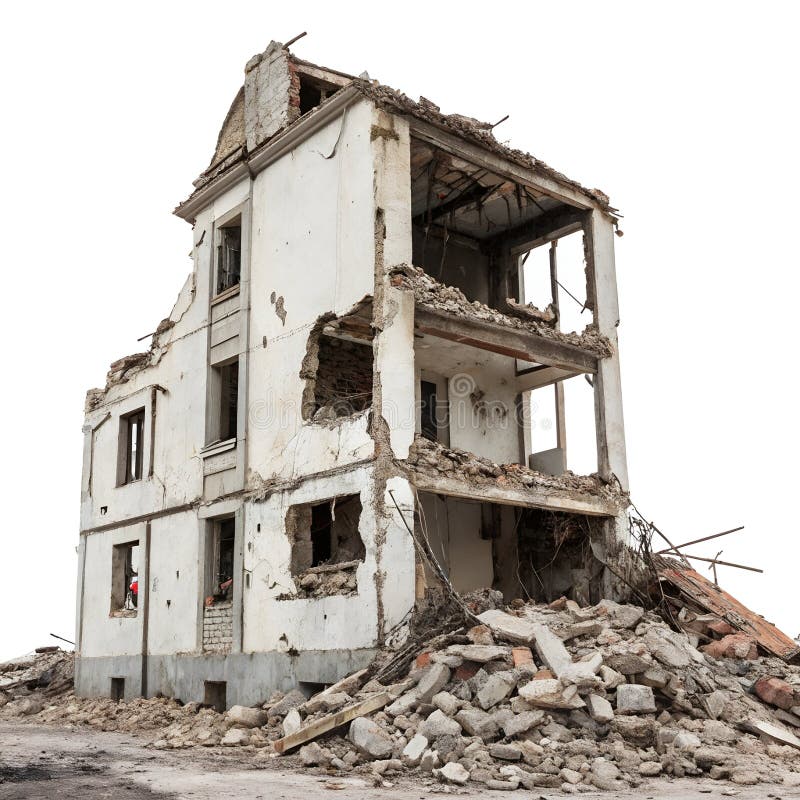 Destroyed Building stock illustration. Illustration of building - 357558903