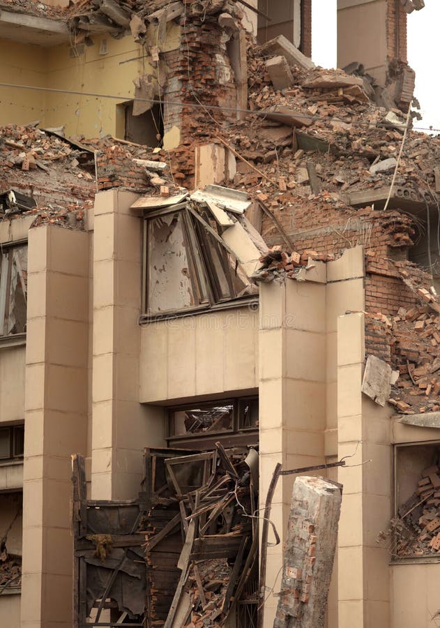 Destroyed building stock image. Image of environment - 30043435