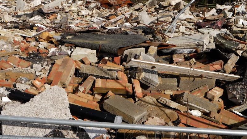 Destroyed Building Rubble and Bricks Stock Video - Video of wreck ...