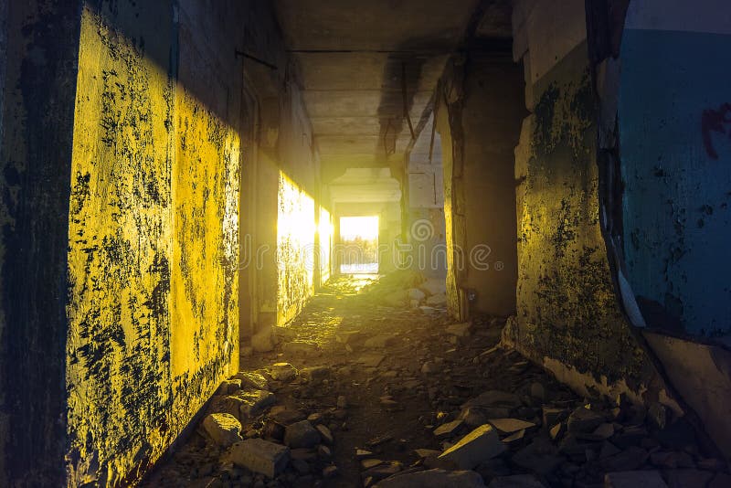 Destroyed buildings stock image. Image of dangerous, gloomy - 69261923