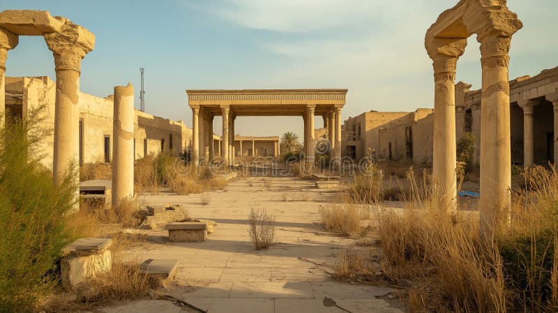 Destroyed Buildings Theme for Wallpaper Stock Photo - Image of ...