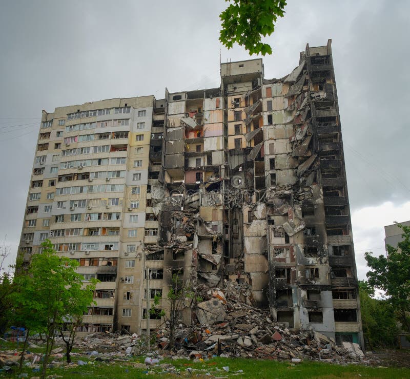 Destroyed and Burned Buildings of Kharkiv after Russian Missiles ...