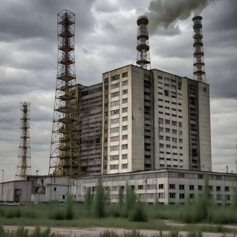 Destroyed Chernobyl after Reactor Catastrphic, AI-generated Stock ...