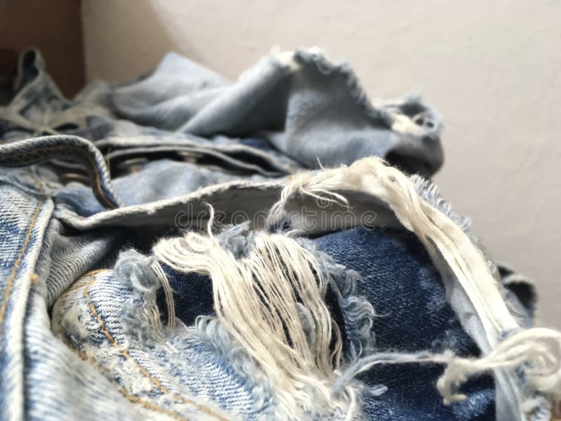 Destroyed denim stock photo. Image of wool, backdrop - 95129182