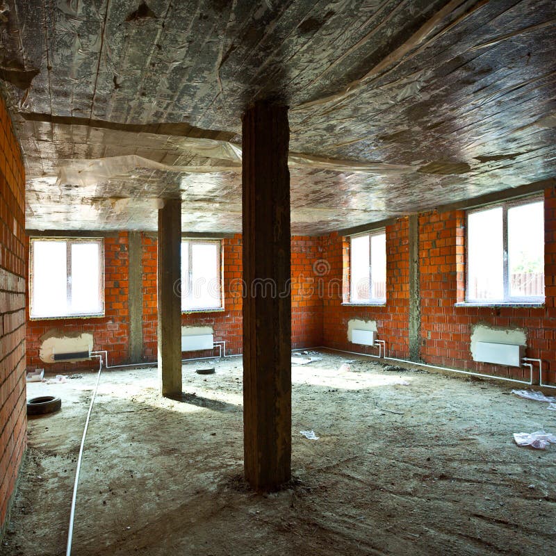 Destroyed dirty interior stock photo. Image of building - 11515380