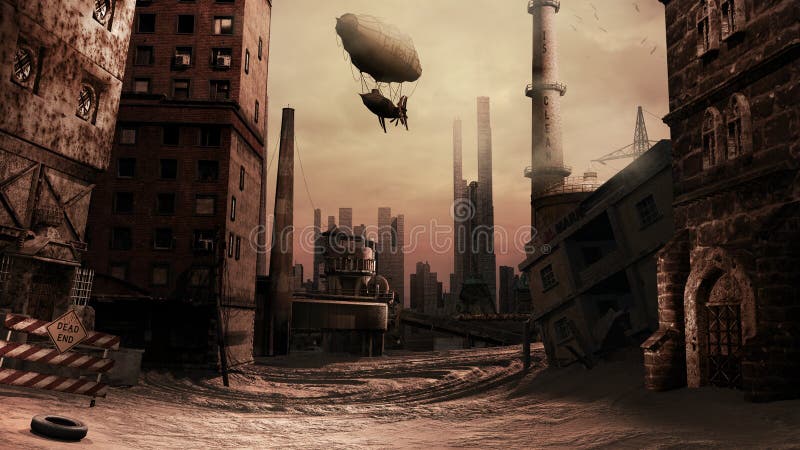 Destroyed factory stock illustration. Illustration of background - 78854214