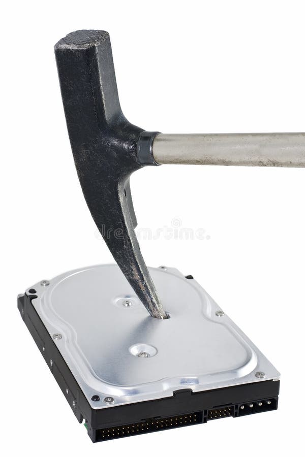Hard Drive Crash stock photo. Image of hammer, smash, pound - 18488