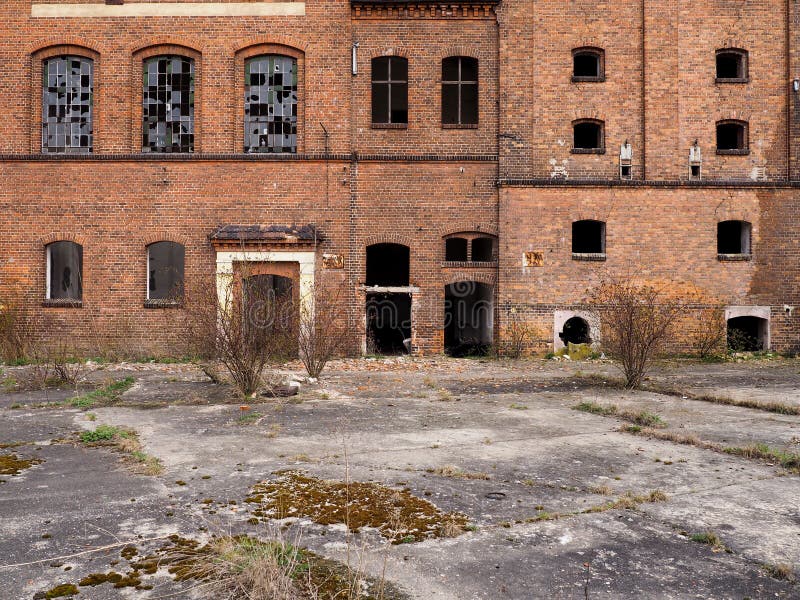 Destroyed, the Historic Factory Hall Stock Photo - Image of city ...