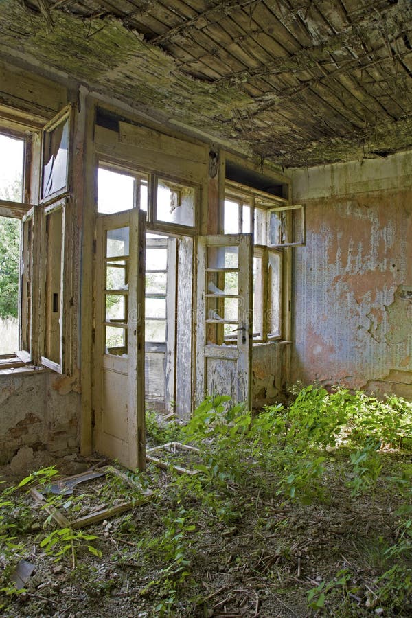 Destroyed house stock photo. Image of interior, anniented - 28604428