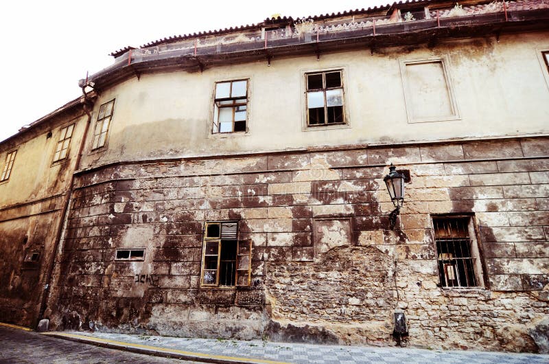 Destroyed house stock image. Image of staircase, abandoned - 54400977