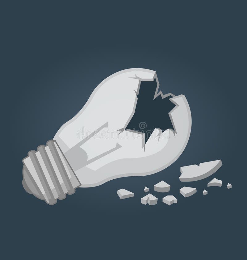 Broken Light Bulb Stock Illustrations – 2,586 Broken Light Bulb Stock ...